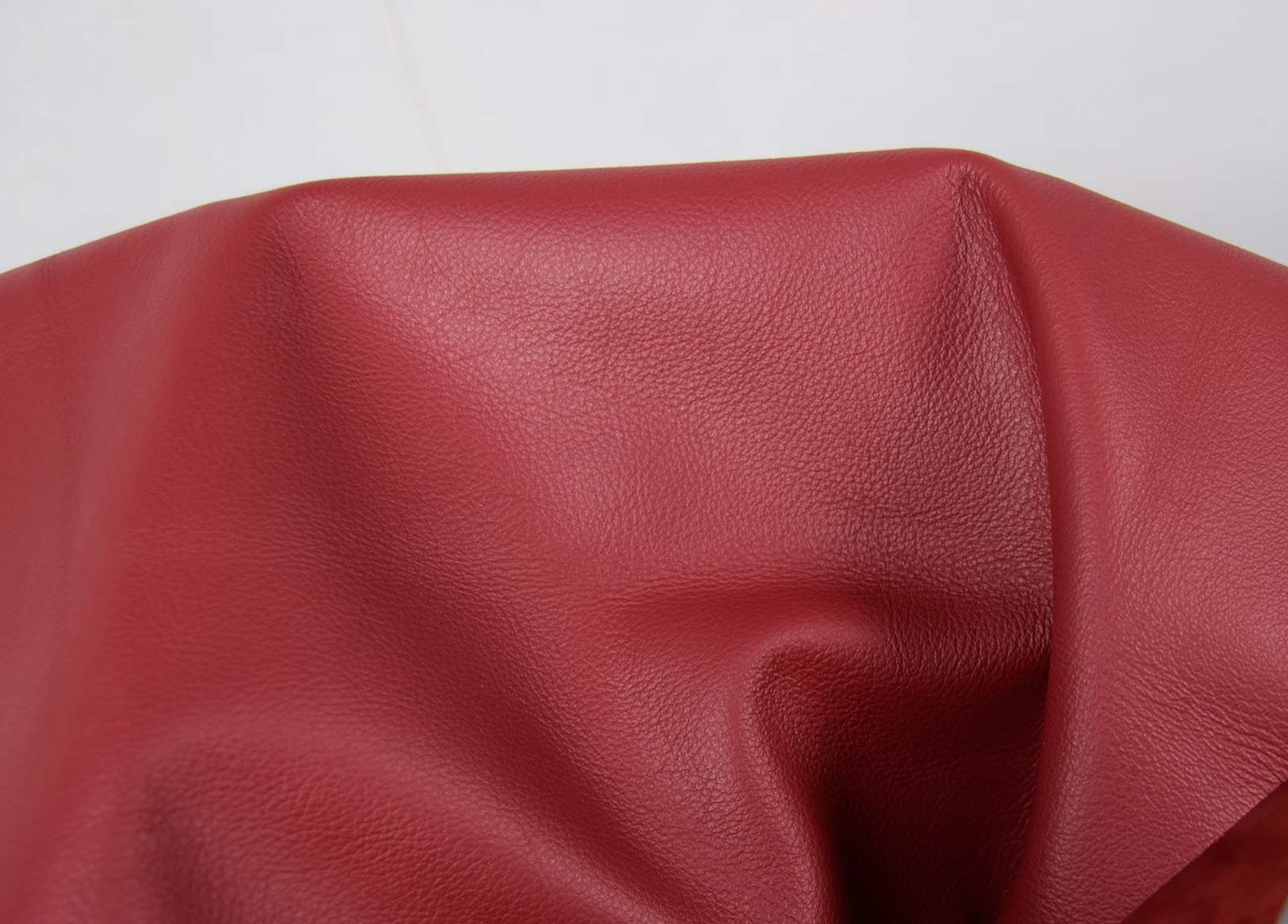 Rindsleder Nappa soft rot 1,1-1,3 mm Lederhaut Lederstück Leder #1500